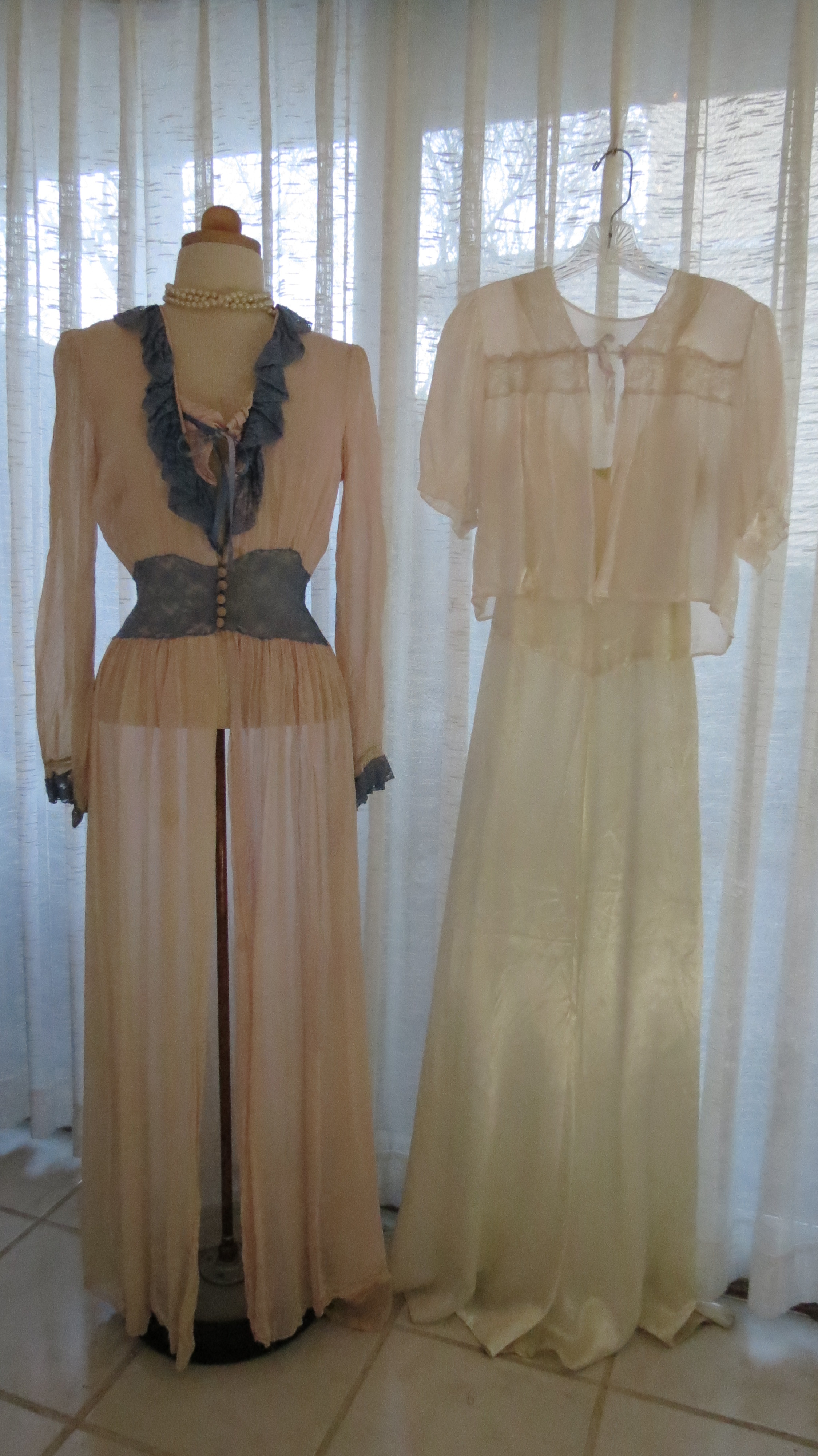 TWO LOVELY TRUE VINTAGE DRESSING GOWNS FROM THE 1920’S – 1940’S ...